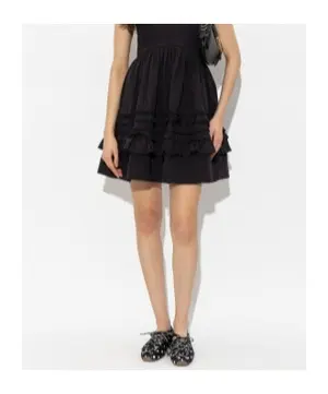 GANNI Lace-up Printed Ballet Flats