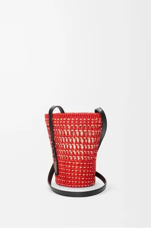 Loewe Braid Pocket Bucket Bag - Red