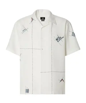 Fendi Embroidered Linen Shirt