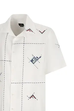 Fendi Embroidered Linen Shirt