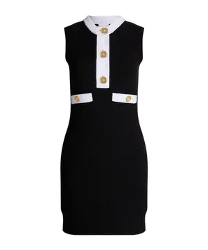 PATOU Sleeveless Contrast Trim Knit Dress