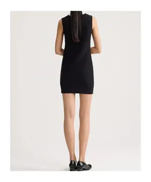PATOU Sleeveless Contrast Trim Knit Dress