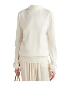 THE FRANKIE SHOP Eve Turtleneck Sweater - Ivory