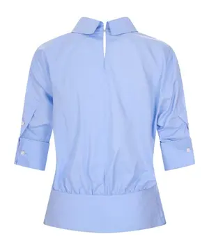 Marni Gathered Button-up Shirt - Blue