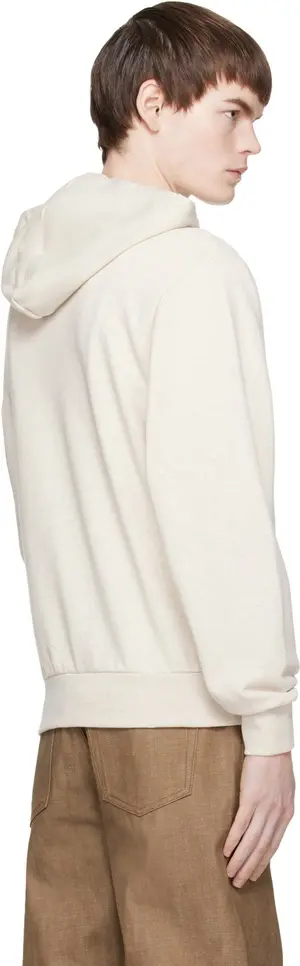A.p.c. Logo Printed Drawstring Hoodie - Nude