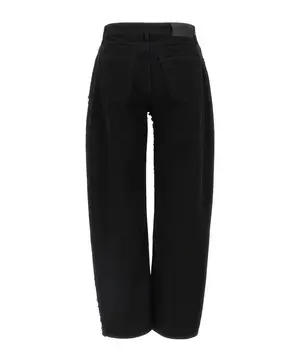 Stella McCartney Bouclé Wide Leg Jeans - Black