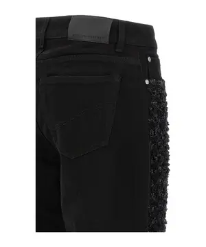 Stella McCartney Bouclé Wide Leg Jeans - Black