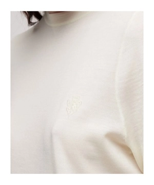 Gucci Fine Knit Crewneck Top With Embroidered Crest