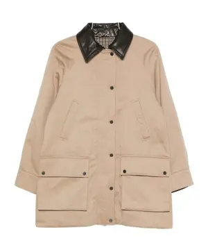 Brunello Cucinelli Leather-trimmed Coat - Nude