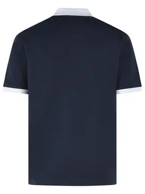 Eleventy Contrast-trim Polo Shirt - Black