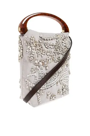 Dries Van Noten Embellished Shoulder Bag With Sculptural Handle
