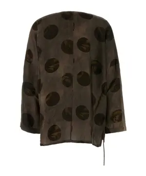 UMA WANG Tie-front Cover-up With All-over Pattern