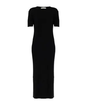 LISA YANG Isabela Ribbed Knit Maxi Dress - Black