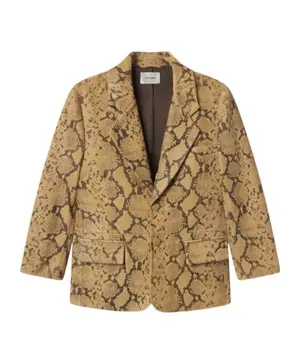 FRAME Long-sleeved Snake Print Blazer