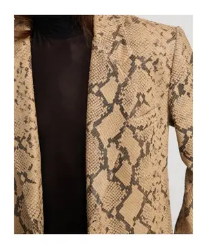FRAME Long-sleeved Snake Print Blazer