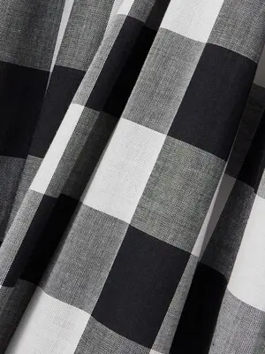 Sea Gingham Check Midi Dress