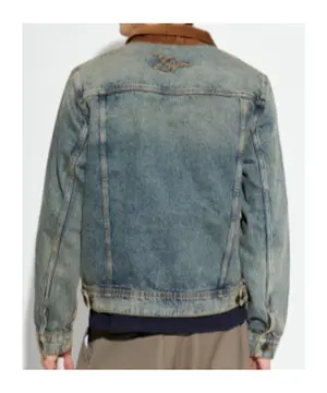 Zadig&Voltaire Corduroy Collar Denim Jacket - Light Blue