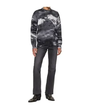 Amiri Distressed Camouflage Crew Neck Sweater