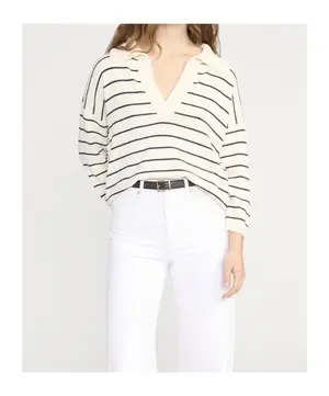 FRAME Striped Easy Pullover
