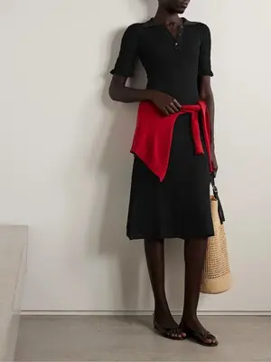 Sea Pointelle-knit Midi Dress