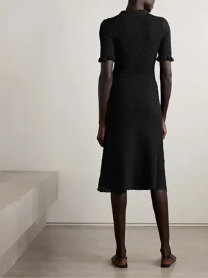 Sea Pointelle-knit Midi Dress