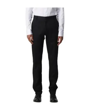 Emporio Armani Tailored Straight-leg Trousers - Black