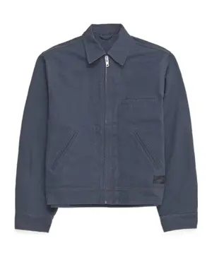 StÜssy Workgear Cotton Twill Zip Jacket - Blue