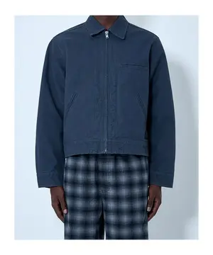 StÜssy Workgear Cotton Twill Zip Jacket - Blue