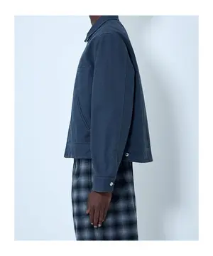 StÜssy Workgear Cotton Twill Zip Jacket - Blue