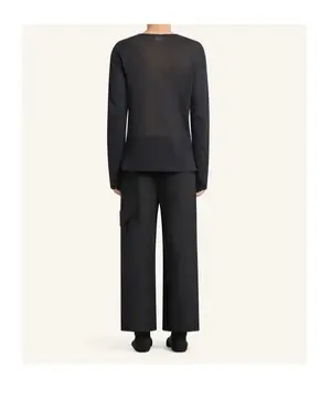 COURREGES Long Sleeve Logo Top - Black