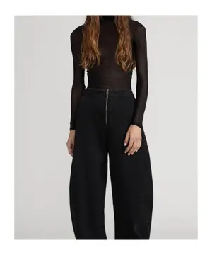 FRAME Semi-transparent High-collar Long-sleeve Cover-up