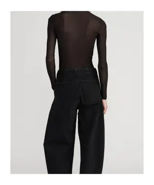FRAME Semi-transparent High-collar Long-sleeve Cover-up