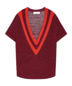 Dries Van Noten V-neck Sweater With Contrasting Pattern