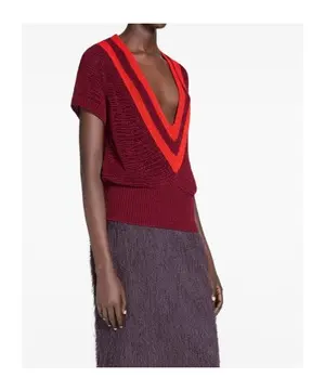 Dries Van Noten V-neck Sweater With Contrasting Pattern