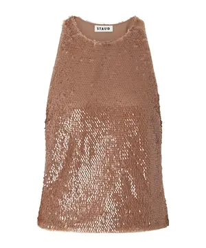 Staud Bree Sequined Sleeveless Top