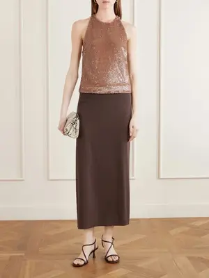 Staud Bree Sequined Sleeveless Top