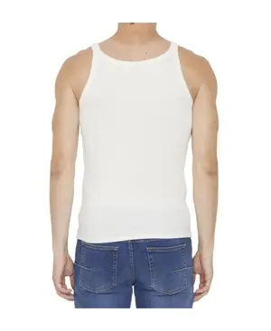 Saint Laurent Cassandre Sleeveless Tank Top - White