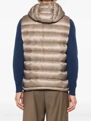 Herno Hooded Padded Gilet - Beige