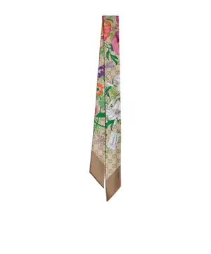 Gucci Printed Silk Ribbon Nude