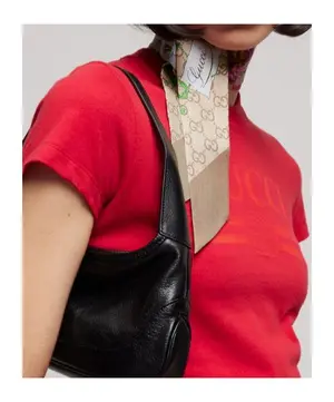 Gucci Printed Silk Ribbon - Nude