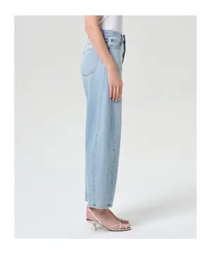 AGOLDE Luna High Rise Pieced Taper Jeans - Blue