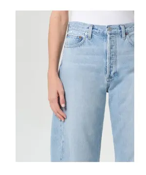 AGOLDE Luna High Rise Pieced Taper Jeans - Blue