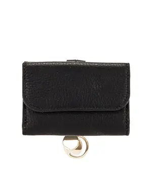 Chloé Alphabet Tri-fold Compact Wallet - Black