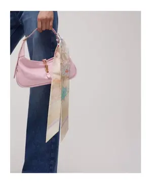 Gucci Printed Silk Ribbon - Nude