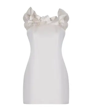 ROTATE BY BIRGER CHRISTENSEN Ruffled Off-shoulder Mini Dress - White