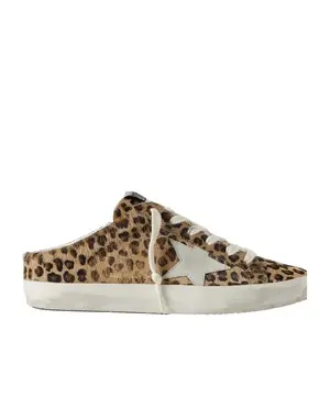 GOLDEN GOOSE Super-star Sabot Leopard-print Calf Hair Slip-on Sneakers - Multicolor