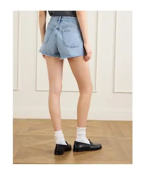 AGOLDE Embroidered Denim Shorts