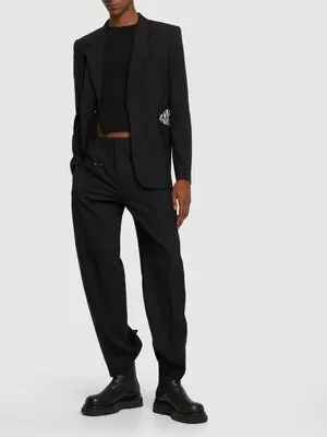 DION LEE Embroidered Wool Casual Pants