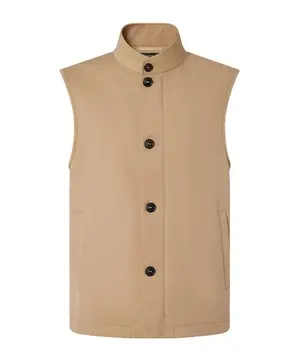 Zegna Stand Collar Gilet - Light Brown