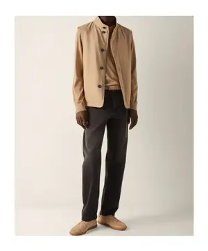 Zegna Stand Collar Gilet - Light Brown